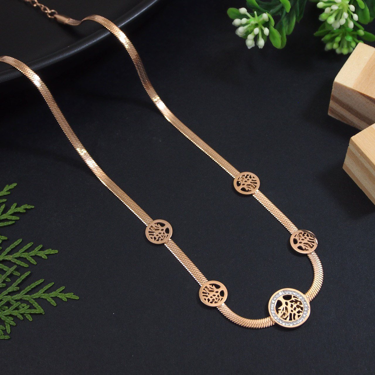 Luzz Rose Gold Tree of Life Necklace 🌳 Anti Tarnish - Luzz Jewelry